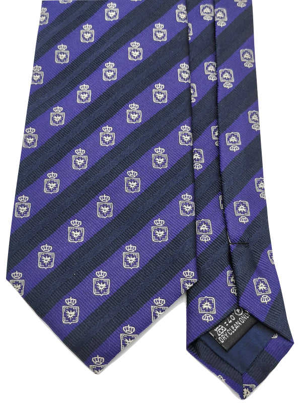 Heraldry tie in Indigo – Marco Pascali